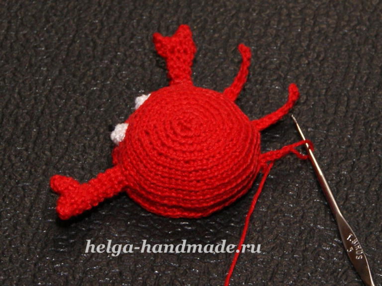 Вязаные игрушки. Вяжем крабика крючком своими руками